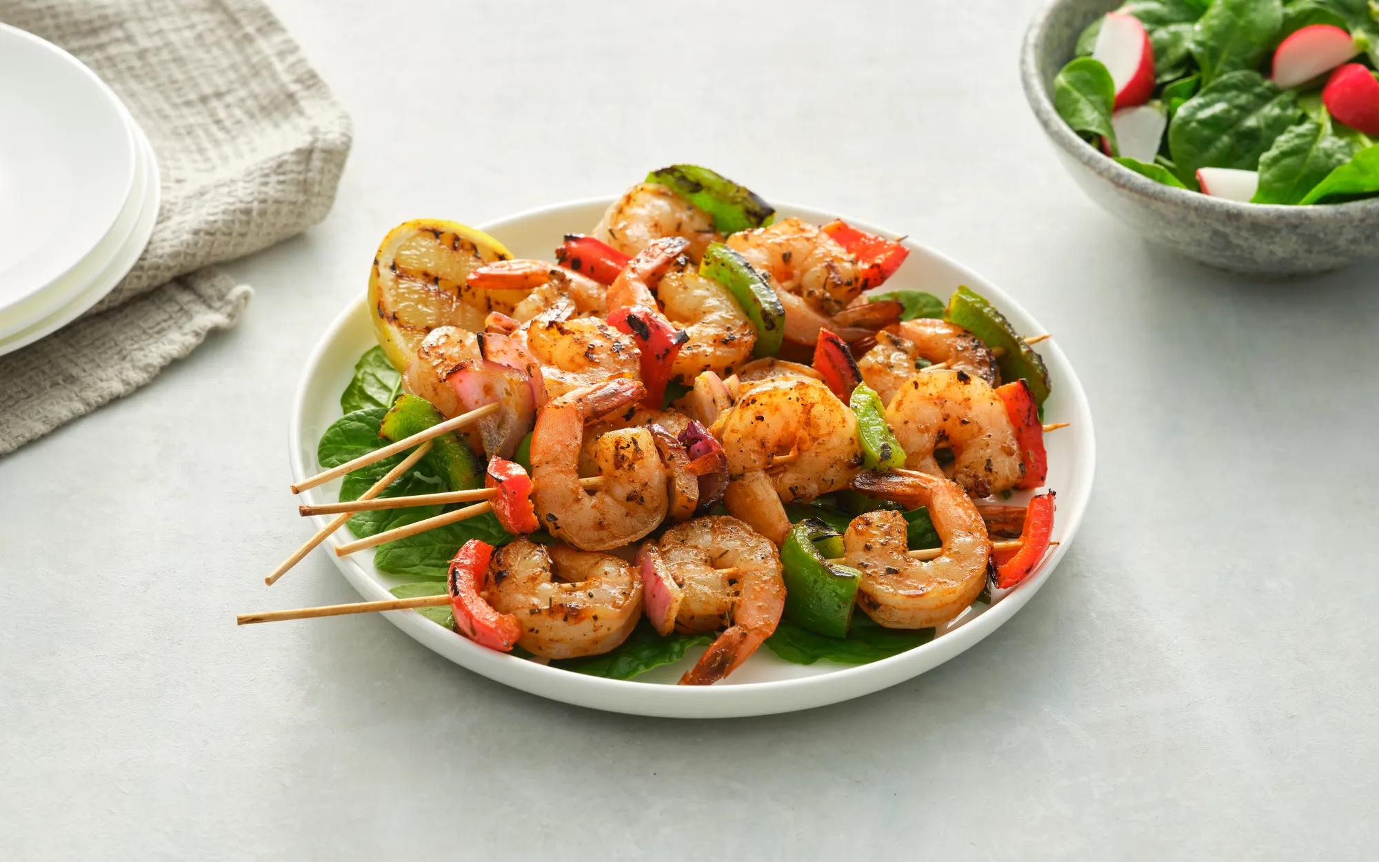 Cajun Spiced Prawn Kebabs | Chicken Tonight